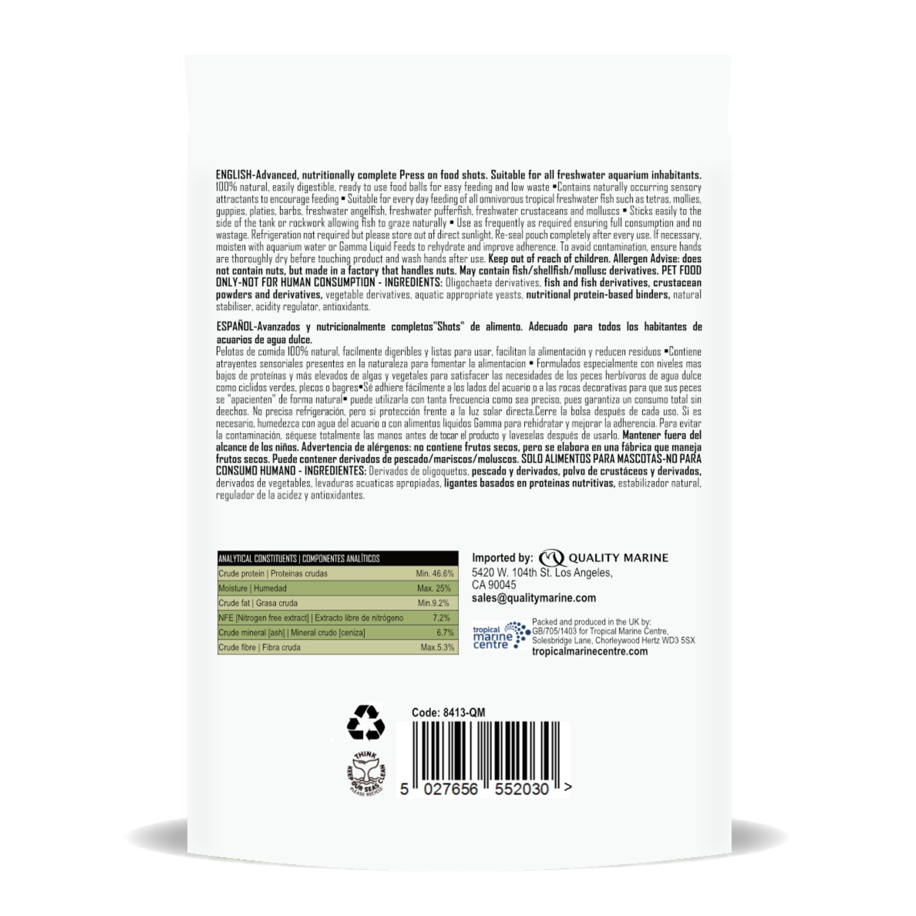 Nutramar Freshwater Complete Shots - Complete Nutrition for Freshwater ...